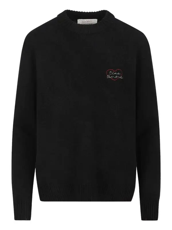 Giada Benincasa X Franz Kraler Heartbeat Cashmere Sweater - Black