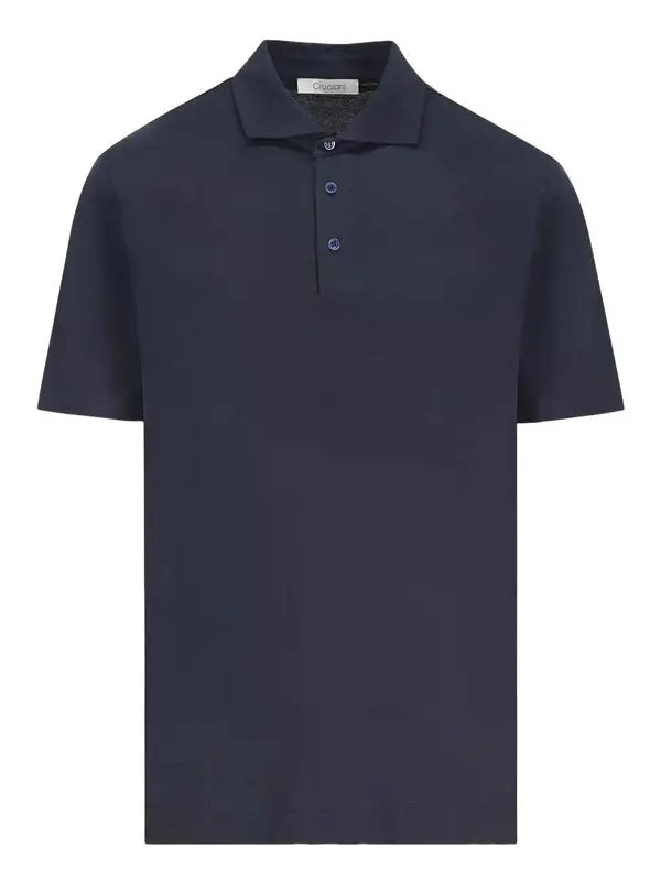 CRUCIANI Short-sleeve Polo Shirt - Blue