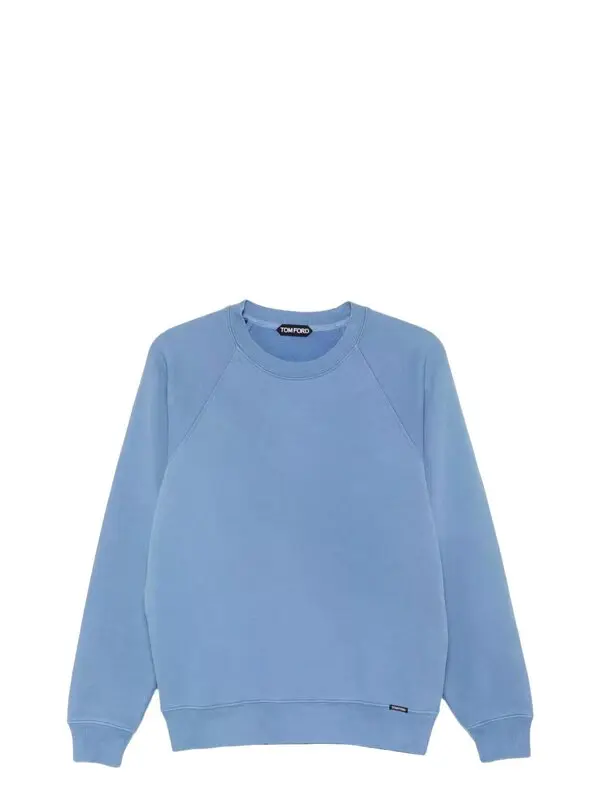 TOM FORD Raglan-sleeve Crew-neck Sweatshirt - Blue