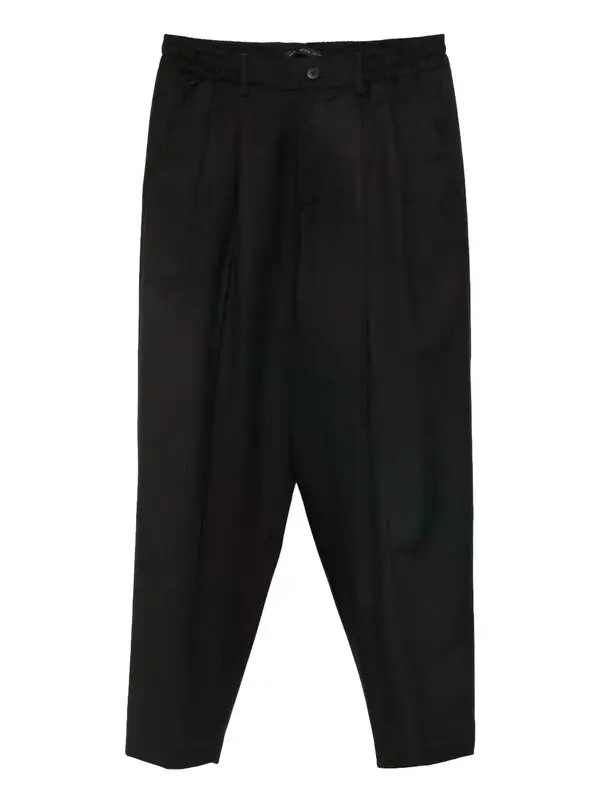 LOW BRAND Crop Length Trousers - Black