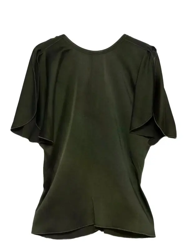 Victoria Beckham Draped-sleeve Blouse - Green