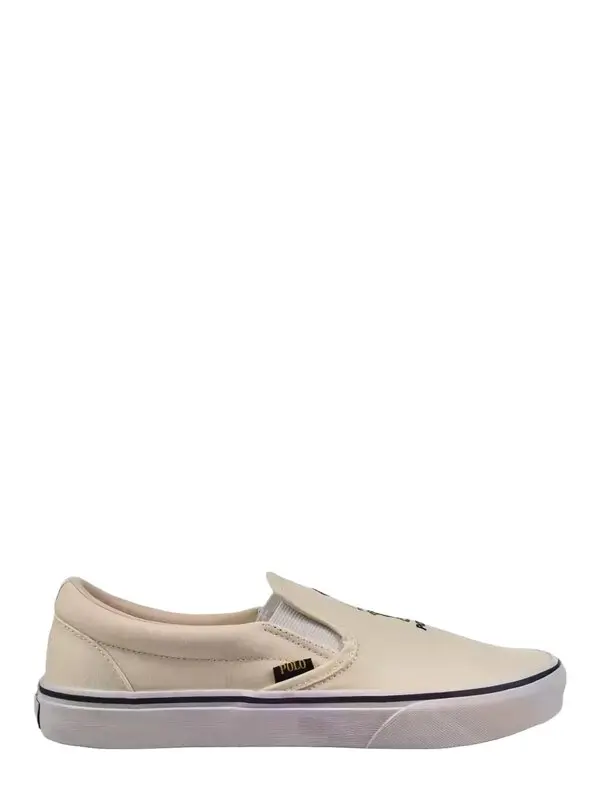 Polo Ralph Lauren Keaton Bear-embroidered Slip-on Shoes - Neutrals
