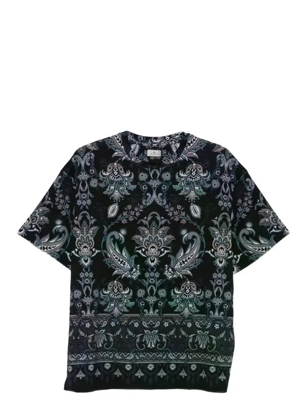 Etro Paisley-print Cotton T-shirt - Blue