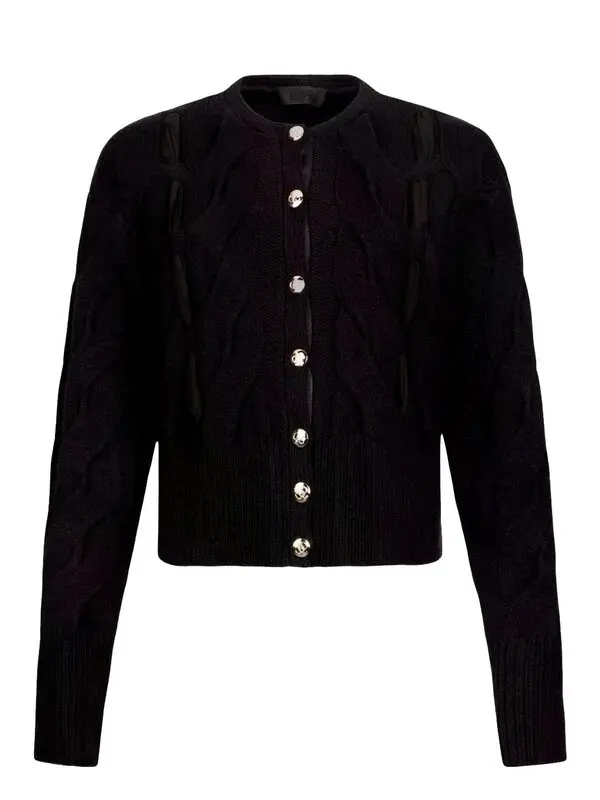 Liu Jo Cable-knit Button-up Cardigan - Black
