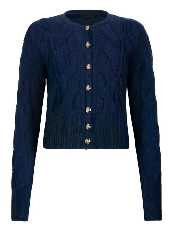 Liu Jo Cable-knit Button Cardigan - Blue