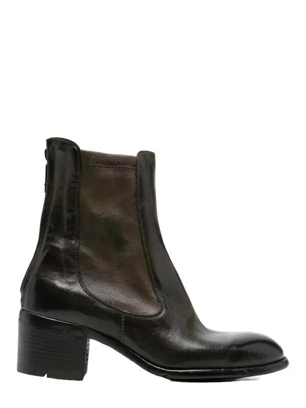 LEMARGO 55mm Leather Boots - Green