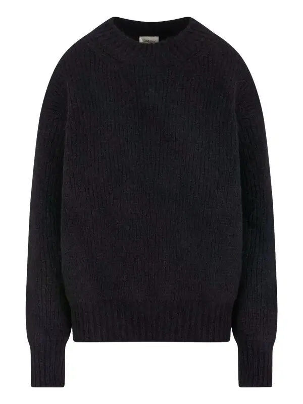 Saint Laurent Ribbed Crew-neck Sweater - Blue
