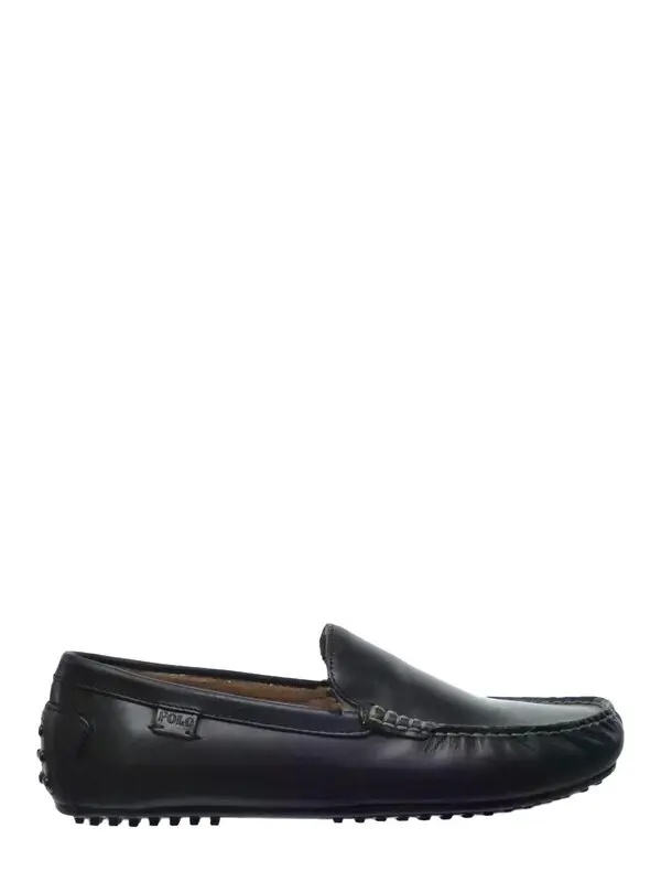 Polo Ralph Lauren Woodley Smooth Leather Loafers - Black