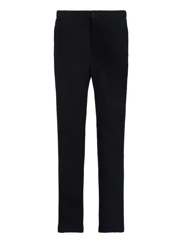 Emporio Armani Textured Weave Trousers - Blue