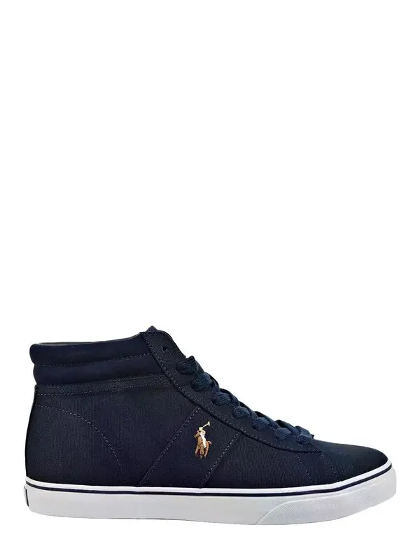 Polo Ralph Lauren Logo-detail High-top Sneakers - Blue