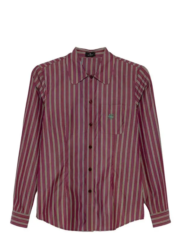Etro Striped Long-sleeve Shirt - Red