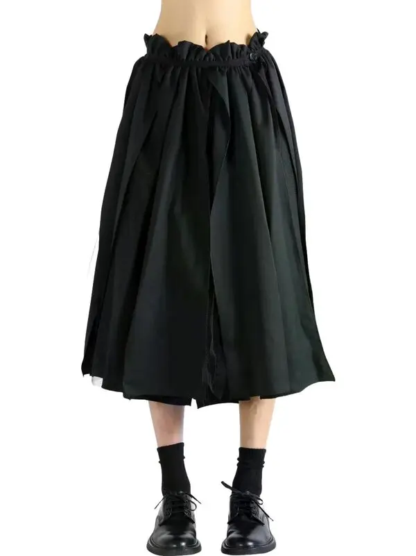 COMME DES GARÇONS TAO Pleated Drawstring Midi Skirt - Black