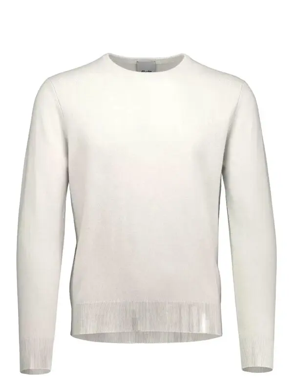 ALLUDE Crew-neck Cashmere Sweater - White
