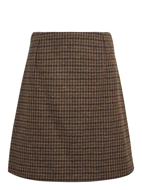 Max Mara Wool-blend A-line Skirt - Purple