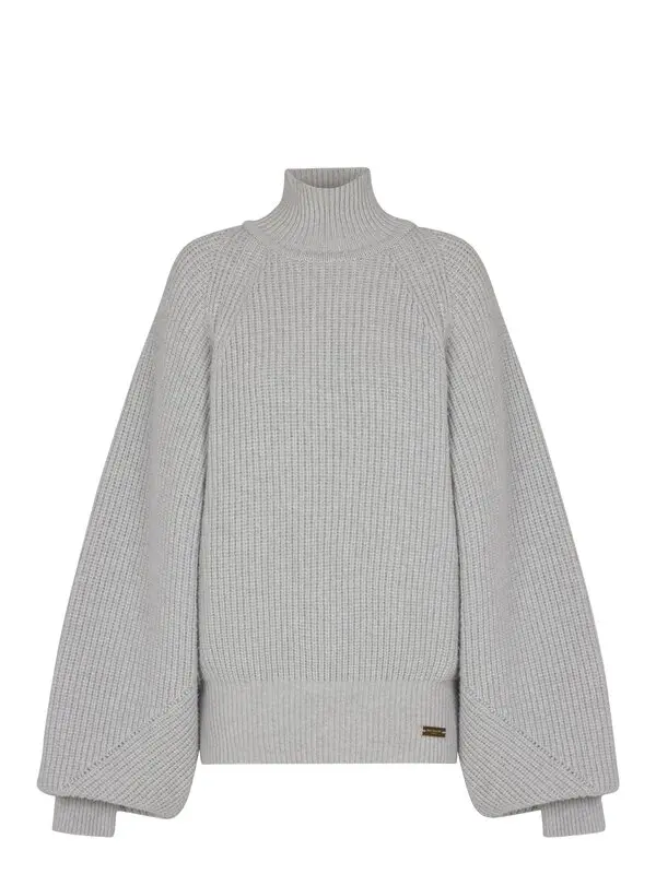 Balmain Wool High-neck Sweater - Grey