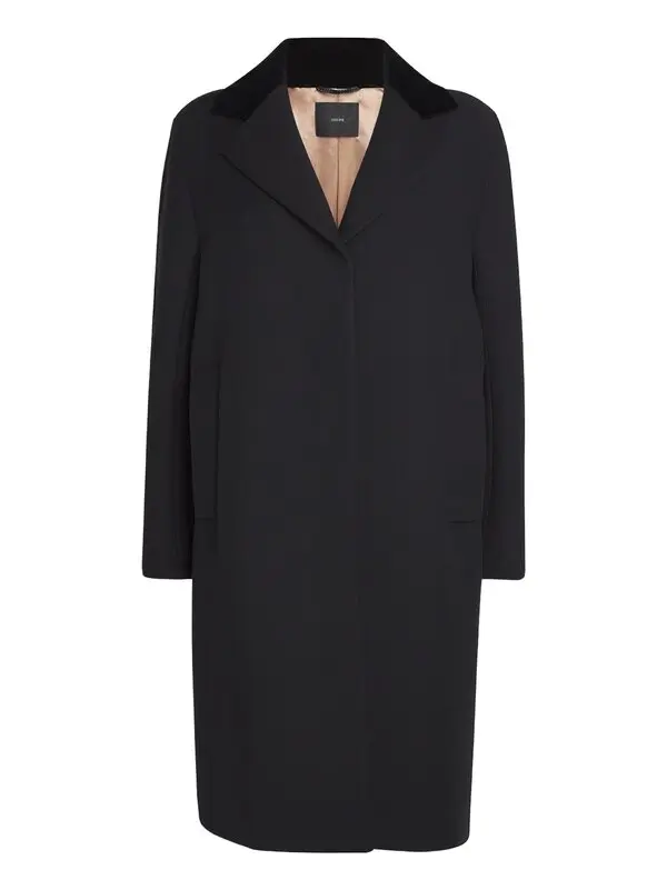 Max Mara Atelier Wool-silk Coat - Black