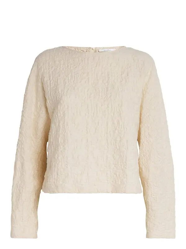 Max Mara Textured Jersey Blouse - White