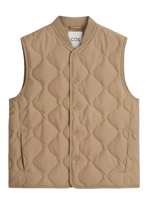 Cos Quilted Down Vest - Beige