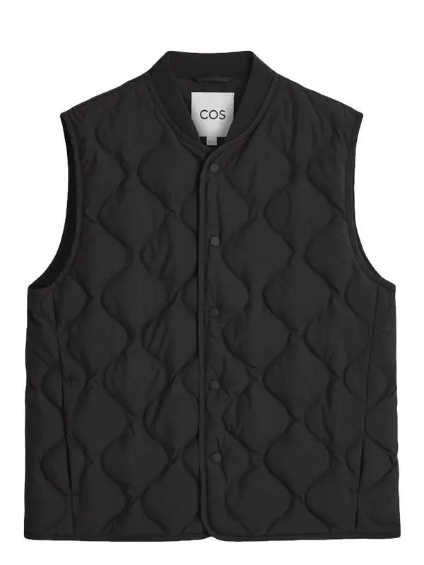 Cos Quilted Down Vest - Black