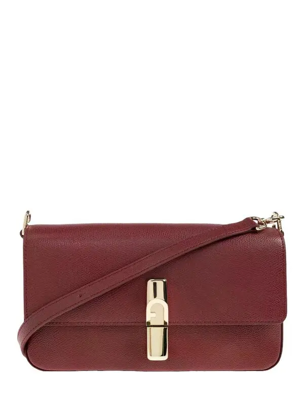Furla Leather Iride Shoulder Bag - Red