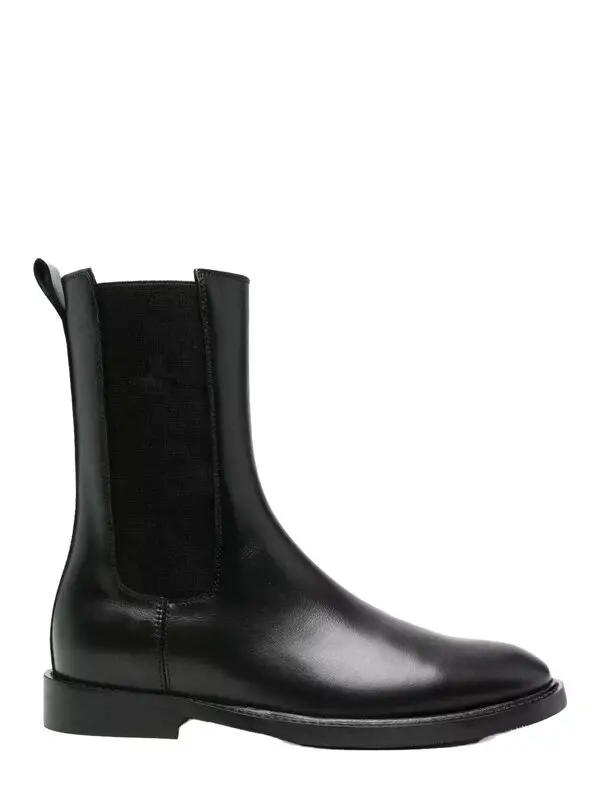 ANNA F. Leather Boots - Black