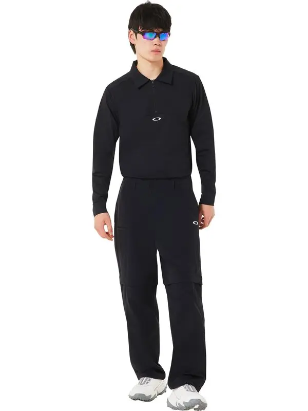 Oakley Long-sleeve Zip-up Polo - Black