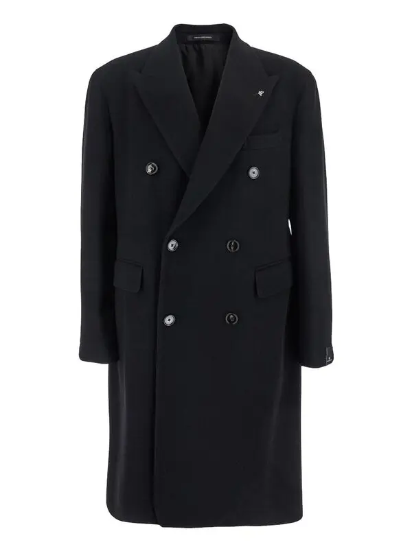 Tagliatore Londra Oversized Double-breasted Wool-blend Coat - Black