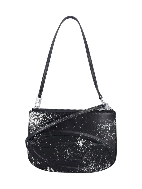 DIESEL Leather Shoulder Bag - Black