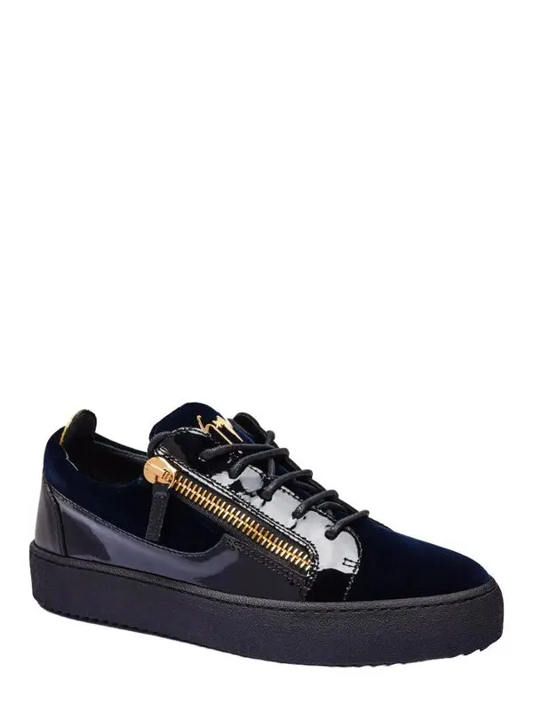 GIUSEPPE ZANOTTI Frankie Veronica Leather Sneakers - Blue