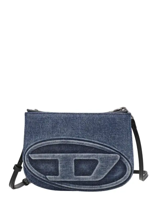 DIESEL Denim And Cowhide Bag - Denim Blu Medio