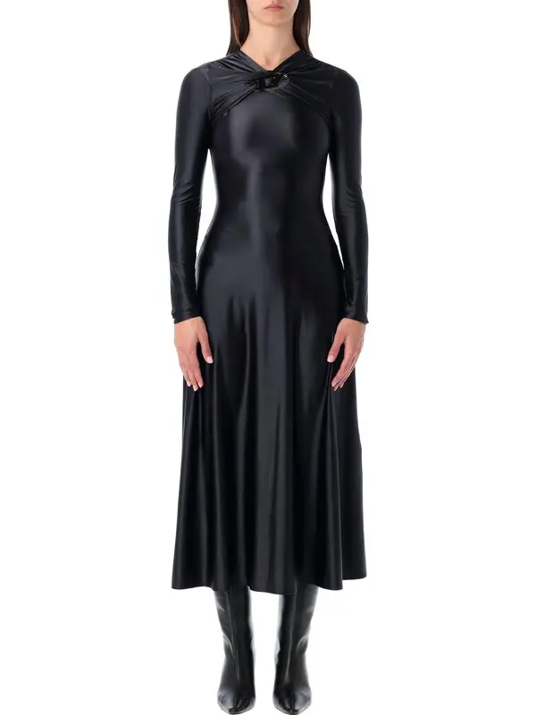 DIESEL Long Sleeve Midi Dress - Black