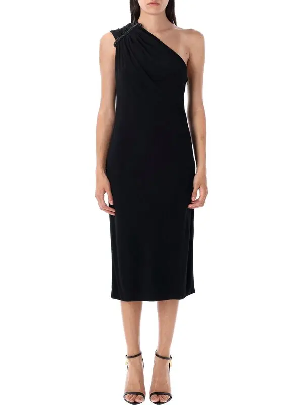 TOM FORD One Shoulder Midi Dress - Black