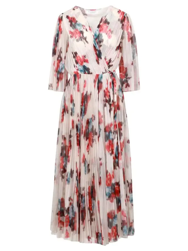 PHILOSOPHY BY LORENZO SERAFINI Floral Print Tulle Dress - Multicolour