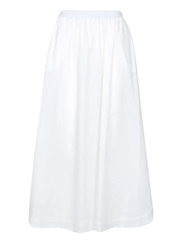 KAOS Flared Cotton-blend Skirt - White