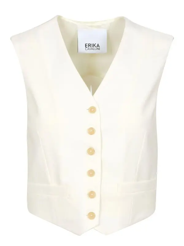 Erika Cavallini Wool Vest - Cream