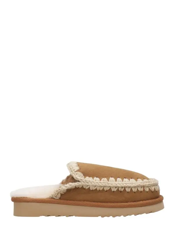 Mou Double-faced Sheepskin Sandals - Brandy