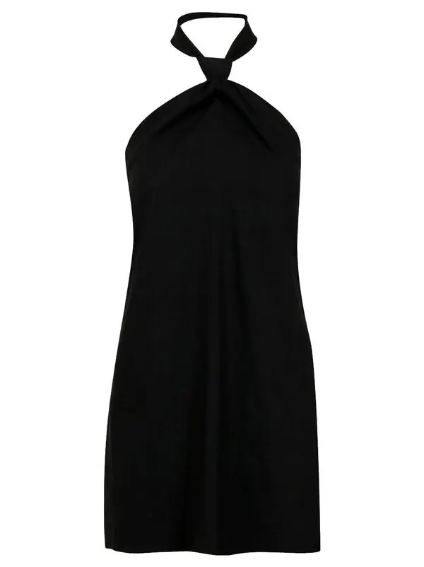 Erika Cavallini Tie-neck Mini Dress - Black