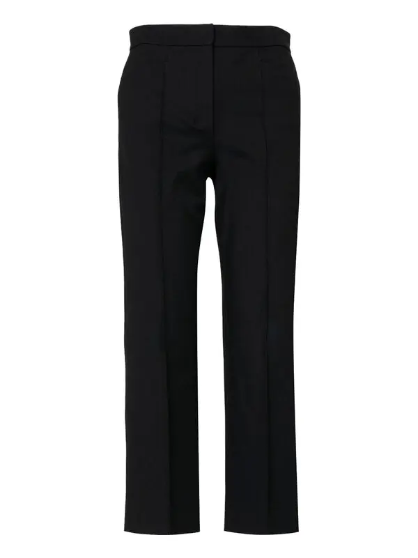 Max Mara Straight Leg Cropped Trousers - Black