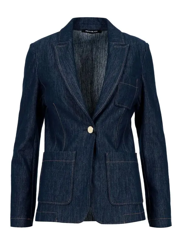 PENNY BLACK Denim Stretch Blazer - Denim Blu