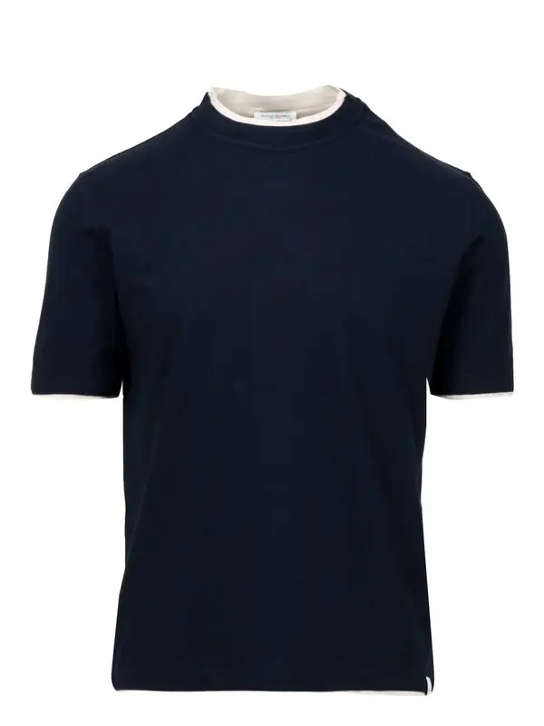 PAOLO PECORA Cotton T-shirt - Blue