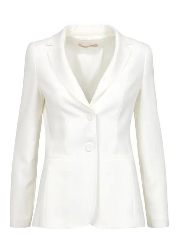PENNY BLACK Tailored Cady Bi-stretch Blazer - Ivory