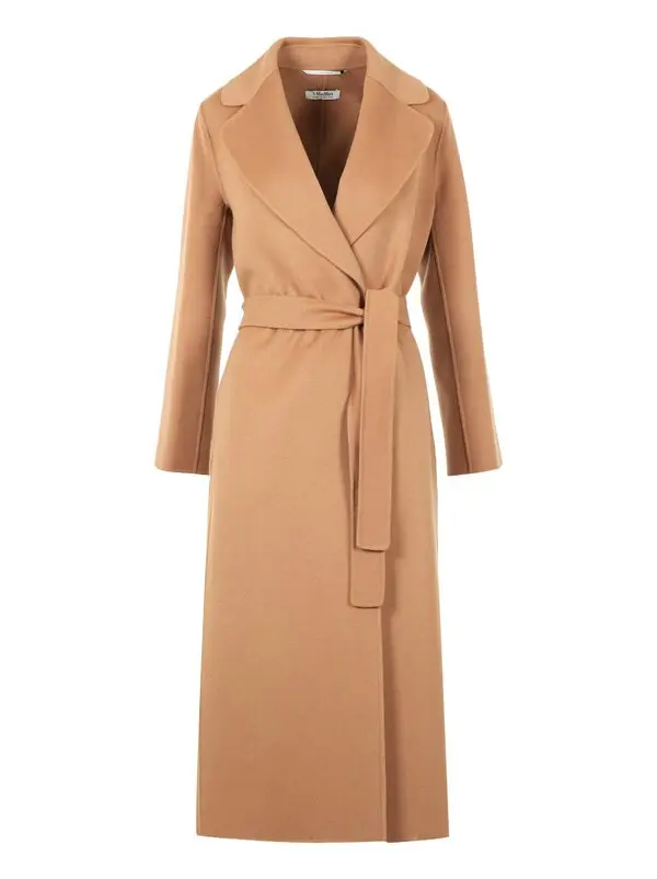 Max Mara Wool Coat With Matching Belt - Camel