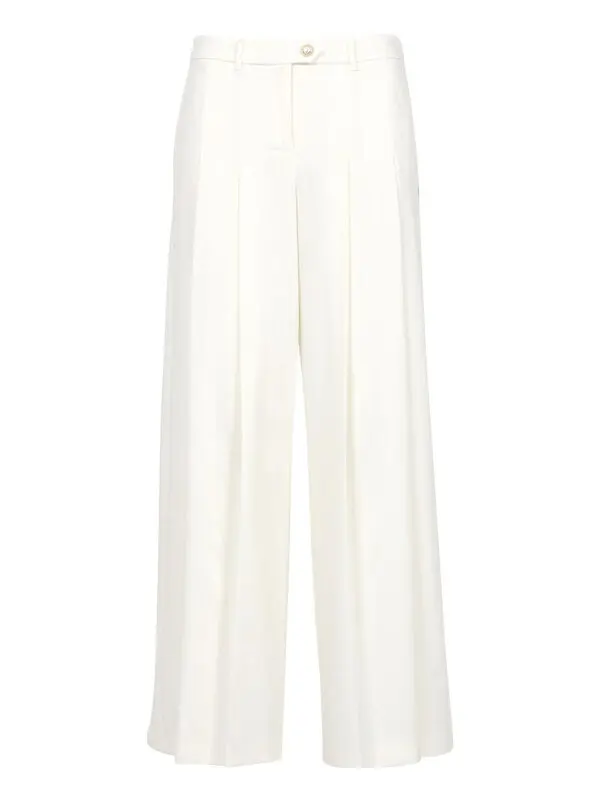PENNY BLACK Wide Leg Pleated Trousers - White