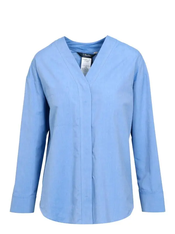 Max Mara Flared Cotton Jacket - Light Blue
