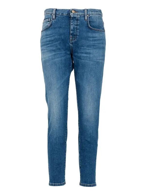 DON THE FULLER Delavé Five-pocket Jeans - Denim Medio