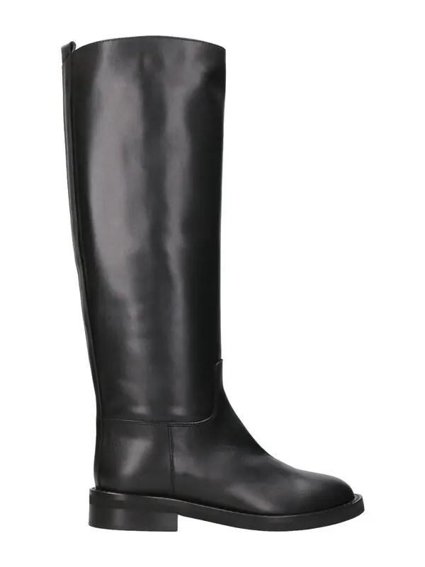 VIA ROMA 15 Knee High Leather Boots - Black