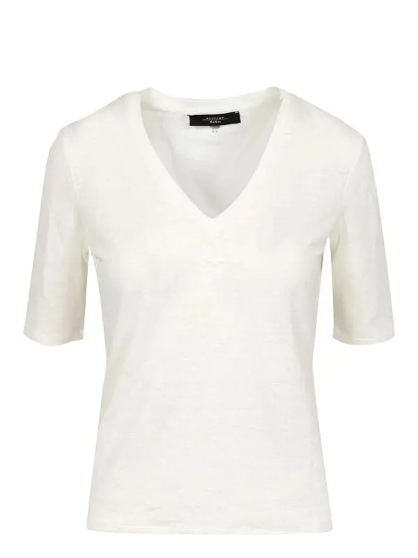 Max Mara Stretch Linen Jersey Shirt - Bianco Sporco