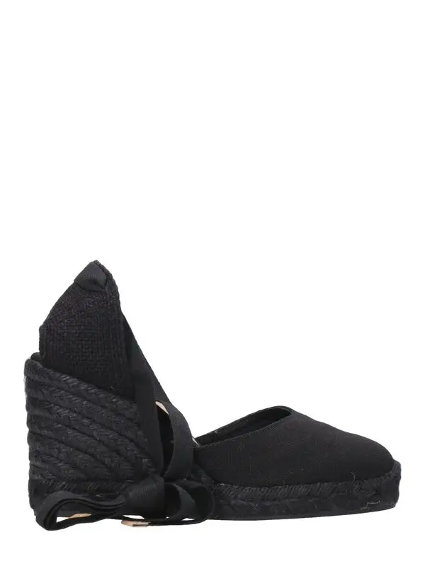 CastaÑer Espadrille With Braided Ankle Strap - Black