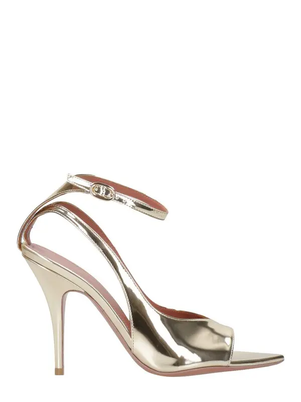 CASTAGNA Patent Leather Stiletto Heel Sandals - Grey