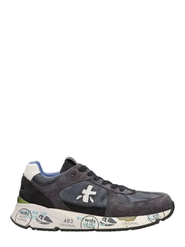 Premiata Leather Sneakers - Blu Navy+antracite